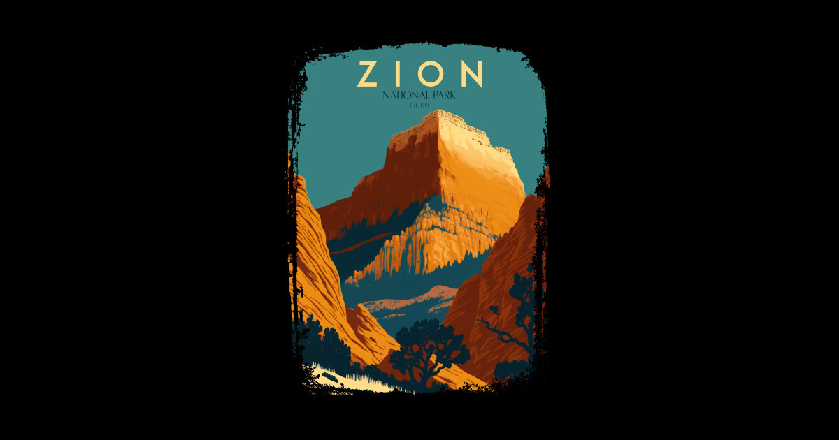 Zion National Park - Zion National Park - Sticker | TeePublic
