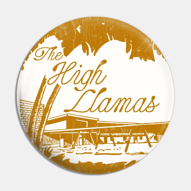 The High Llamas --- Retro Fan Art - The High Llamas - Pin | TeePublic
