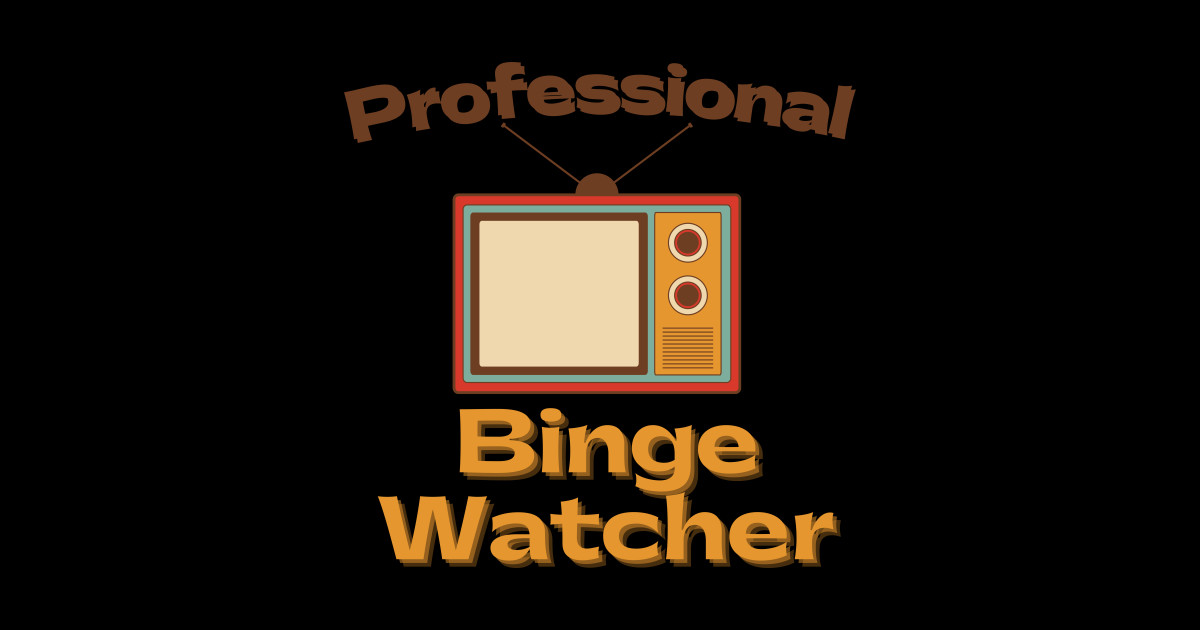 Retro Professional Binge Watcher - Professional Binge Watcher - Sticker ...