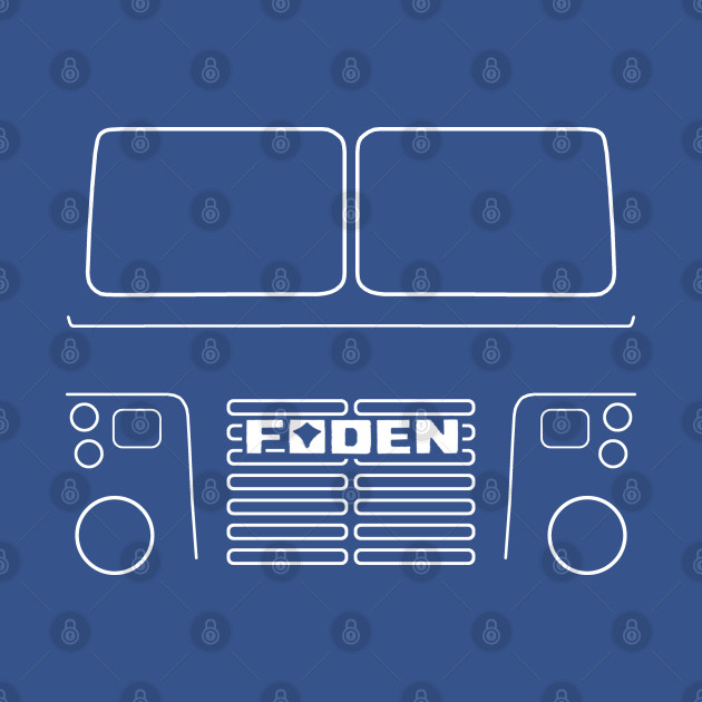 Foden S83 classic 1970s lorry white outline graphic - Foden - T-Shirt ...