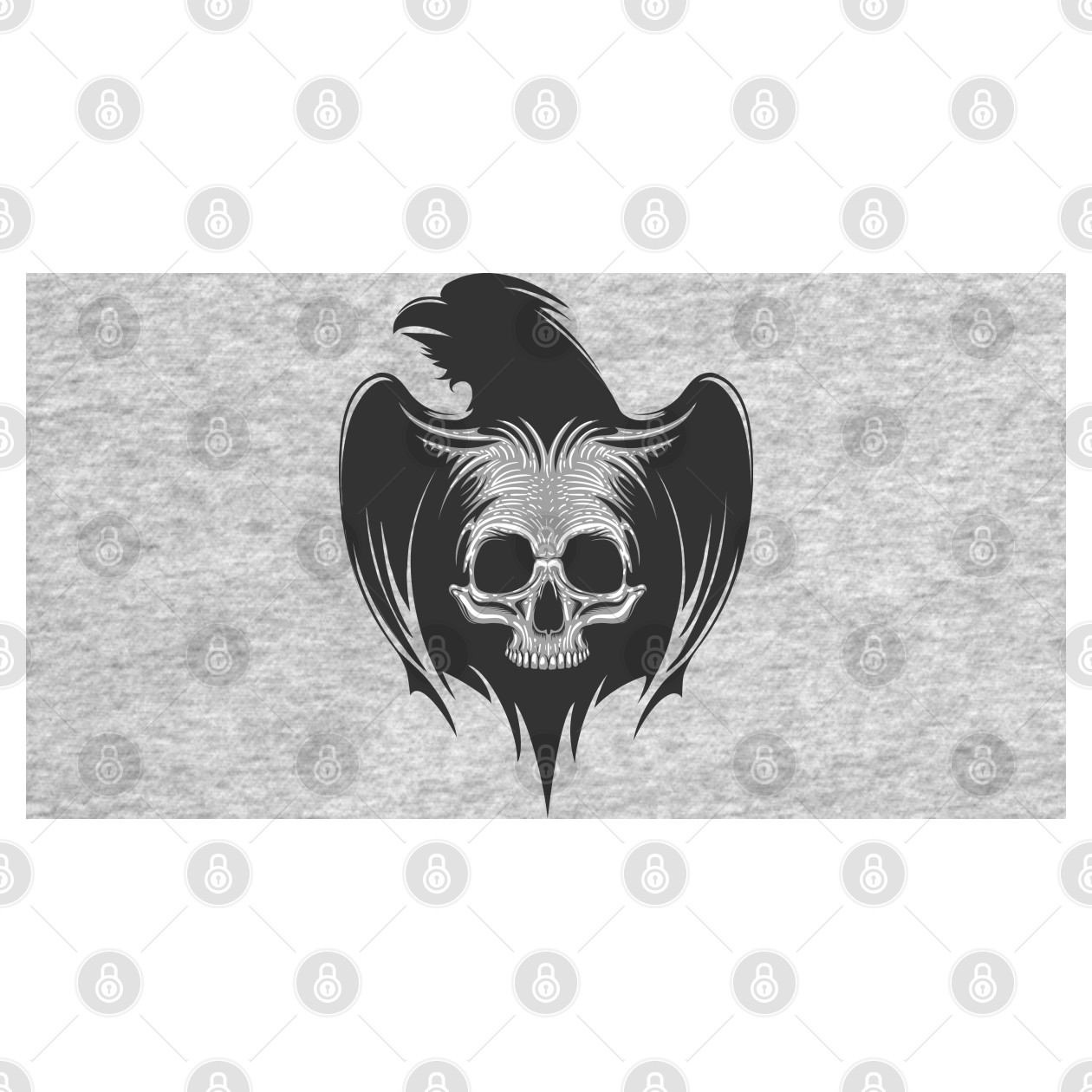 Silhouette of raven with human skull Tattoo. Emblem of death and ...