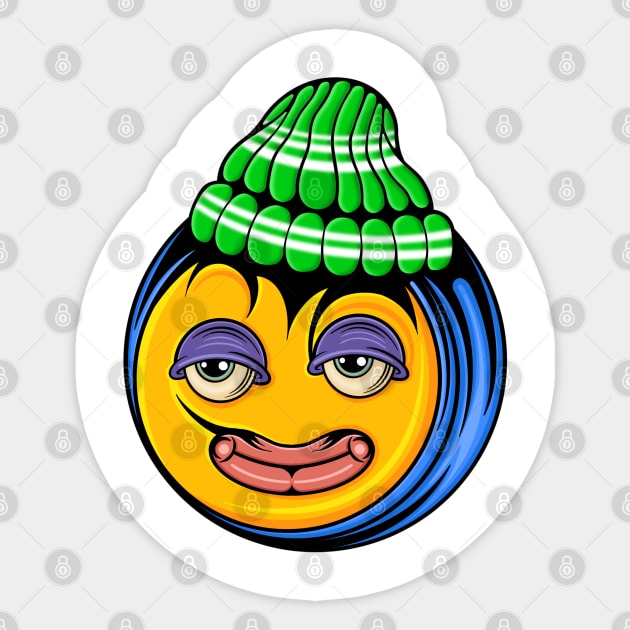 Funny Face Emoji - Funny Face Emoji - Sticker | TeePublic