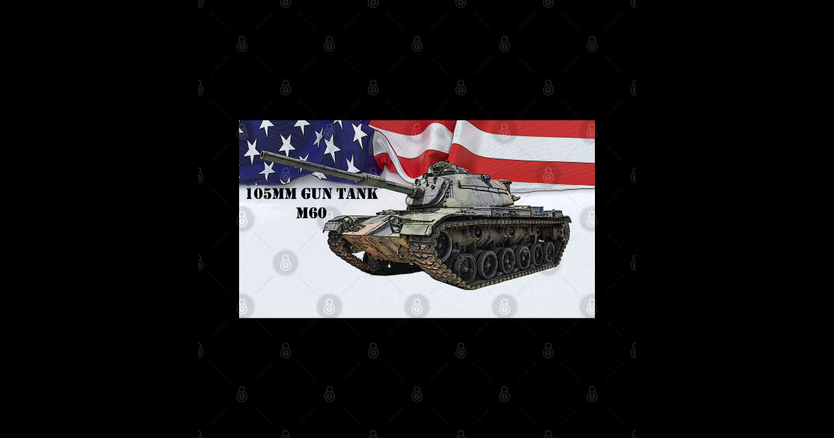 105mm Gun Tank M60 - Tank - Sticker | TeePublic