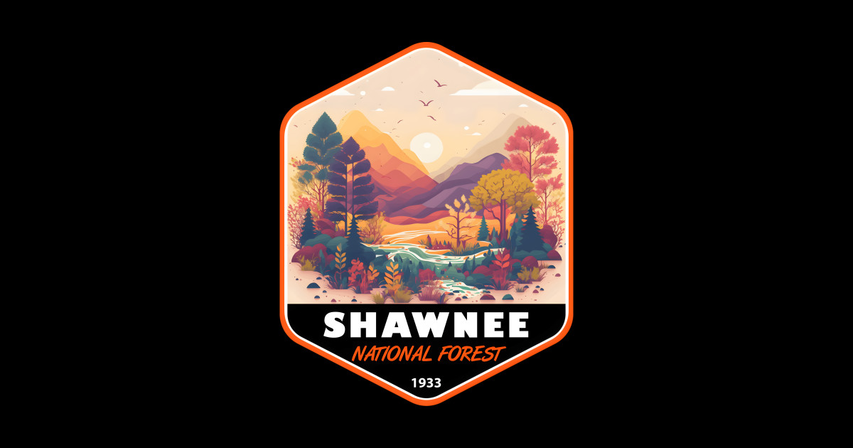 Shawnee National Forest Illinois Vintage Emblem - Shawnee - Sticker ...