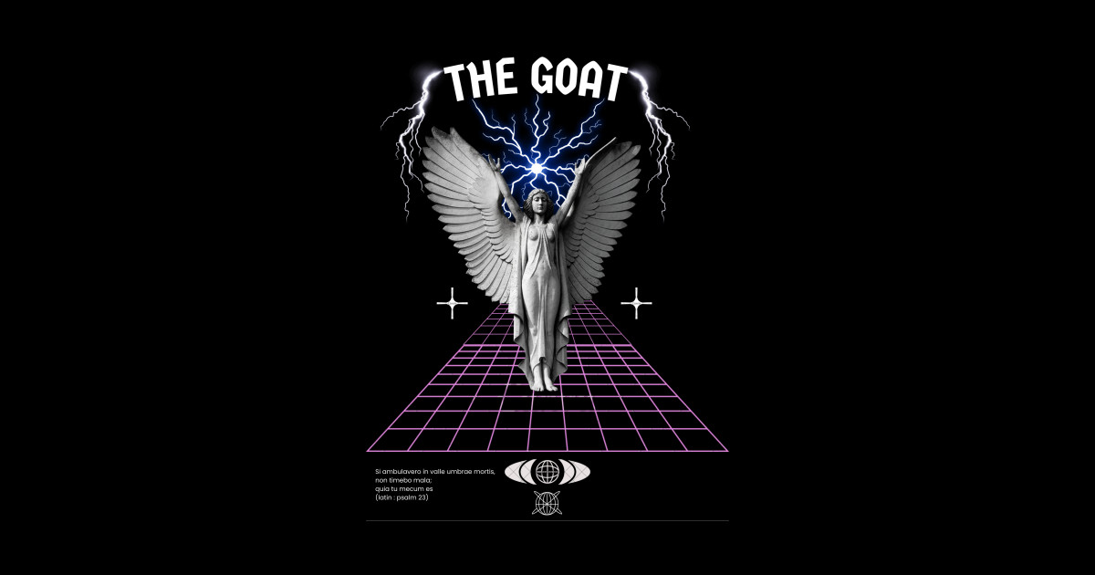 The Goats Angel Lightning Faith Statue - Angel Statue - Sticker | TeePublic