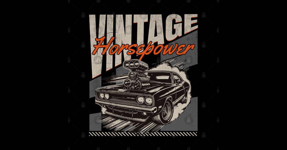 Vintage Horsepower Supercharger Race Car Hot Rod Racing - Vintage Car ...