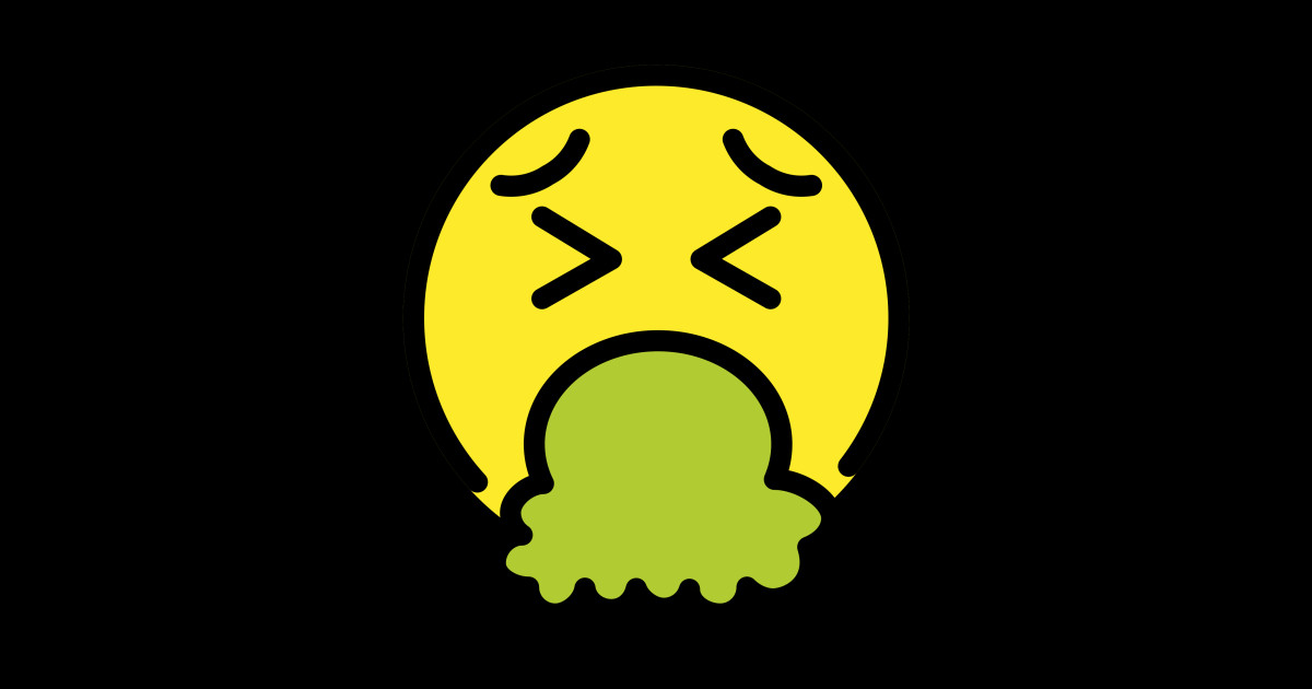 Vomit Sick Emoji - Emoji - Sticker | TeePublic