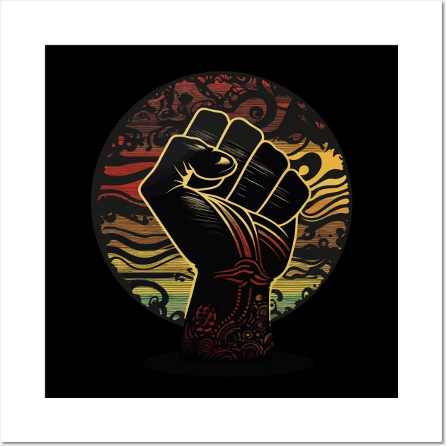 BLM Black Lives Matter Fist with Tribal Colors - Tribal Design ...