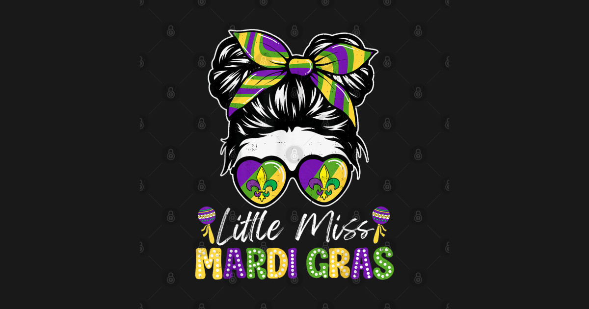 Little Miss Mardi Gras Festival Goers - Mardi Gras - T-Shirt | TeePublic