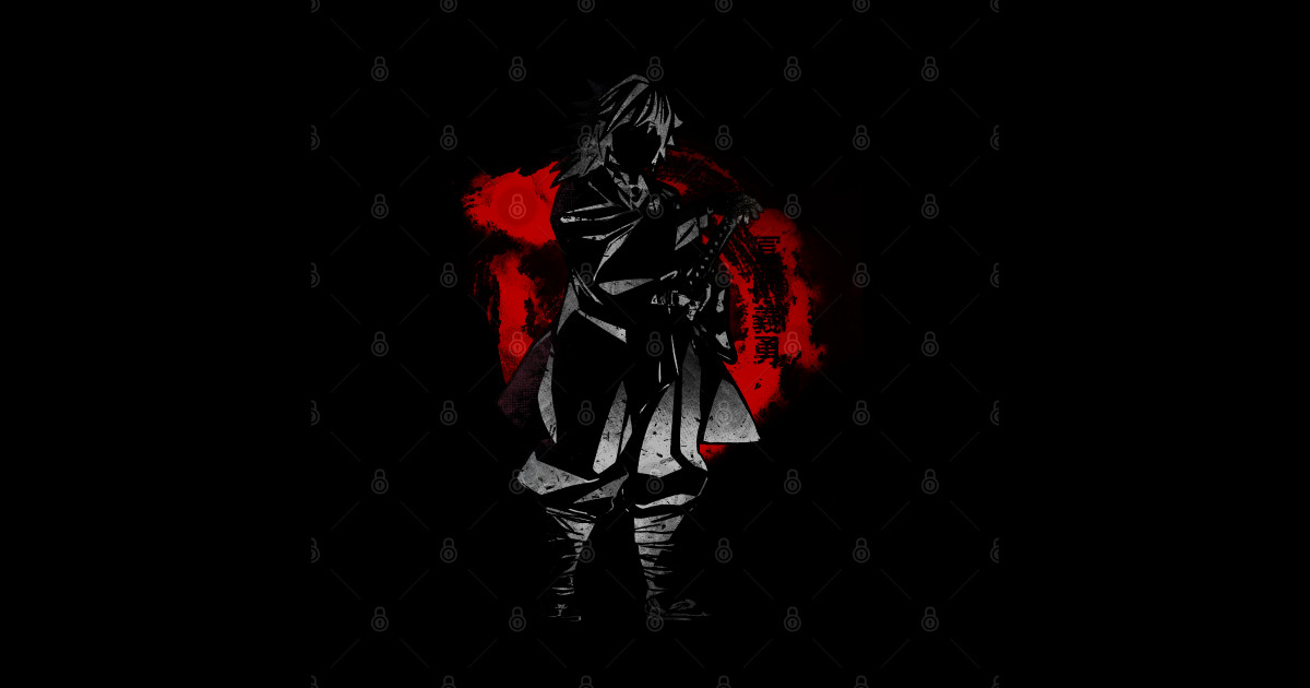 Crimson Water Sword - Demon - Pin | TeePublic