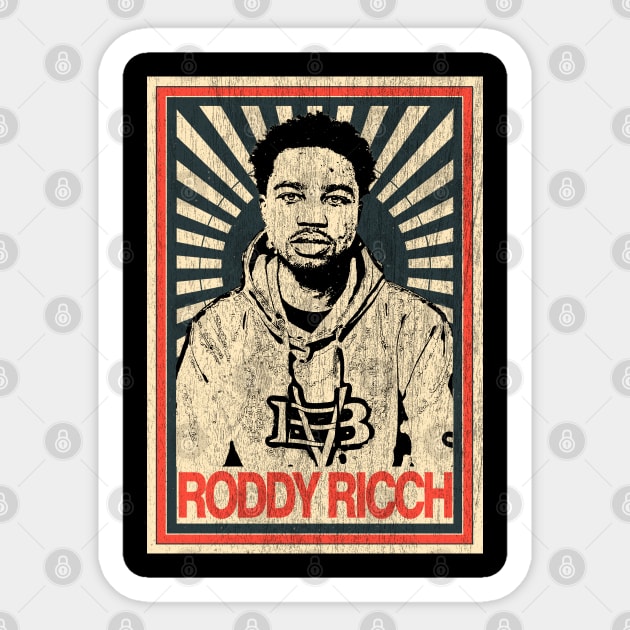 Vintage Poster Roddy Ricch - Roddy Ricch - Sticker | TeePublic
