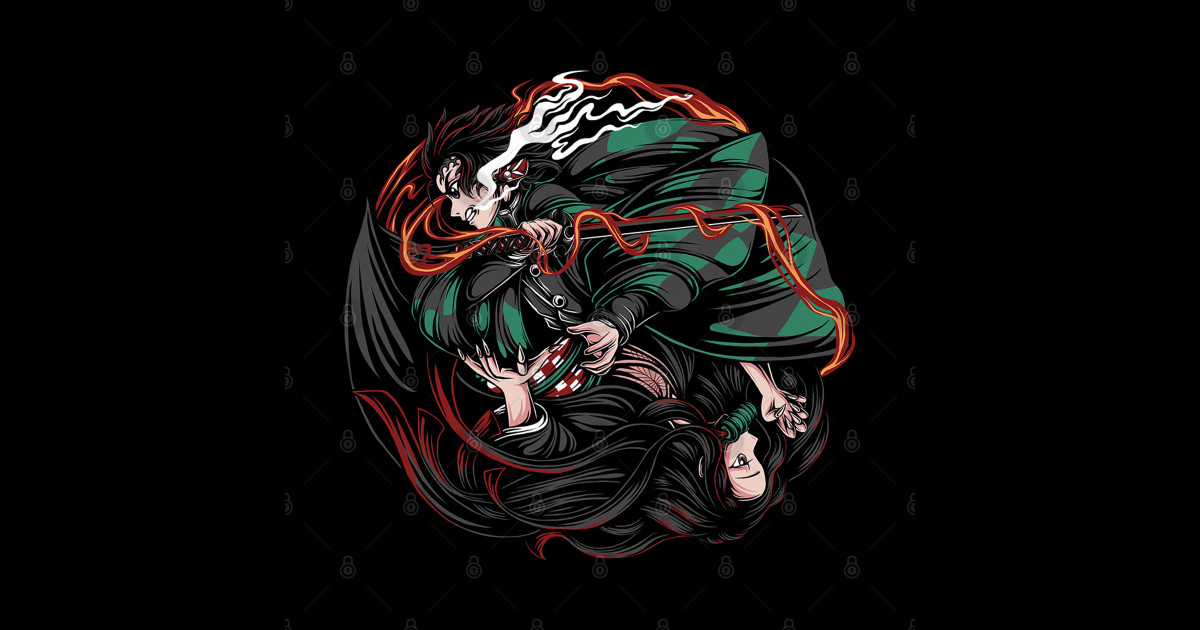 tanjiro nezuko fight form - Demon Slayer - Posters and Art Prints ...