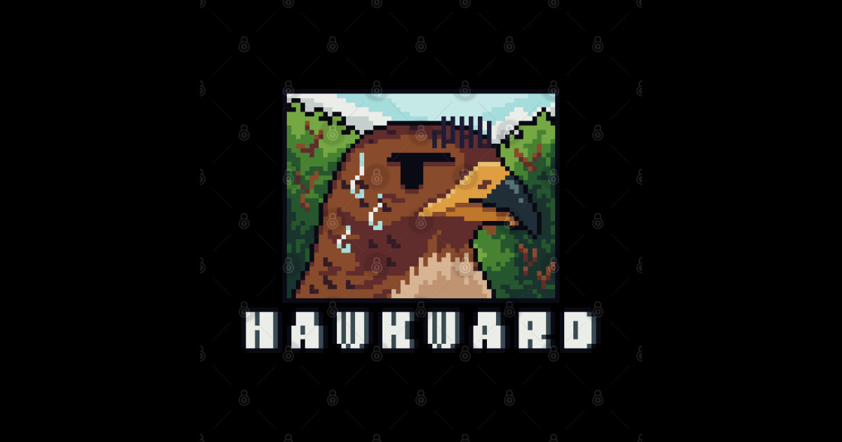 Pixel Hawk - Pixel Hawk - Sticker | TeePublic