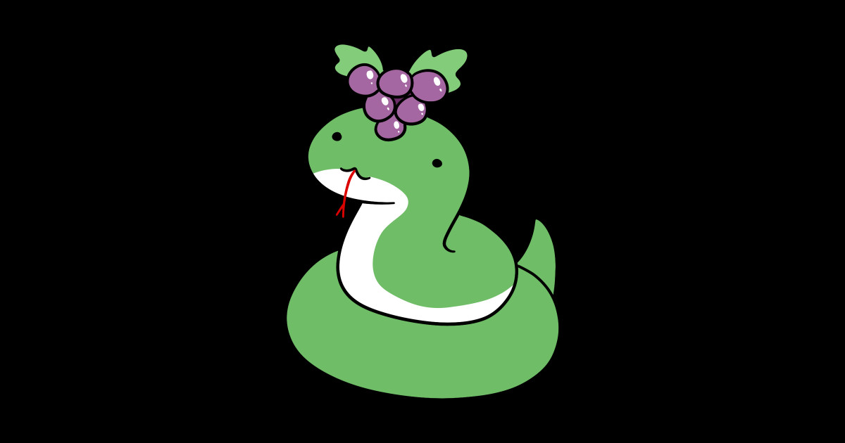 Grapes Snake - Snake - Sticker | TeePublic