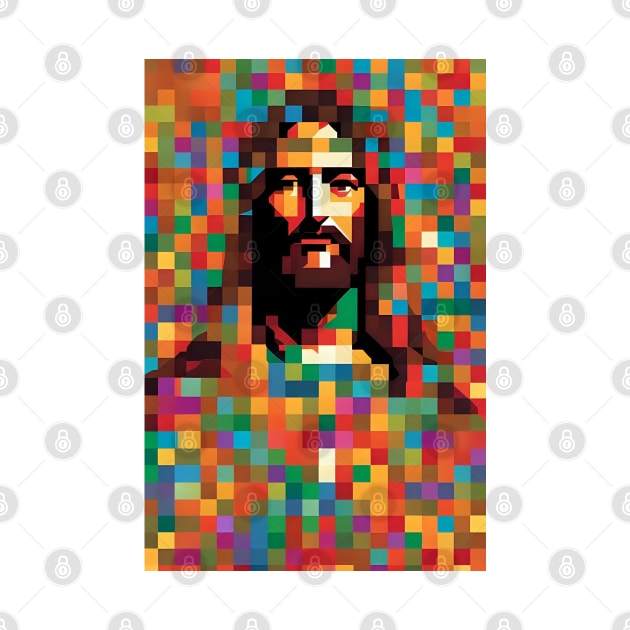 Jesus Christ pixelated pixel art - Jesus Christian Pixel Art - T-Shirt ...