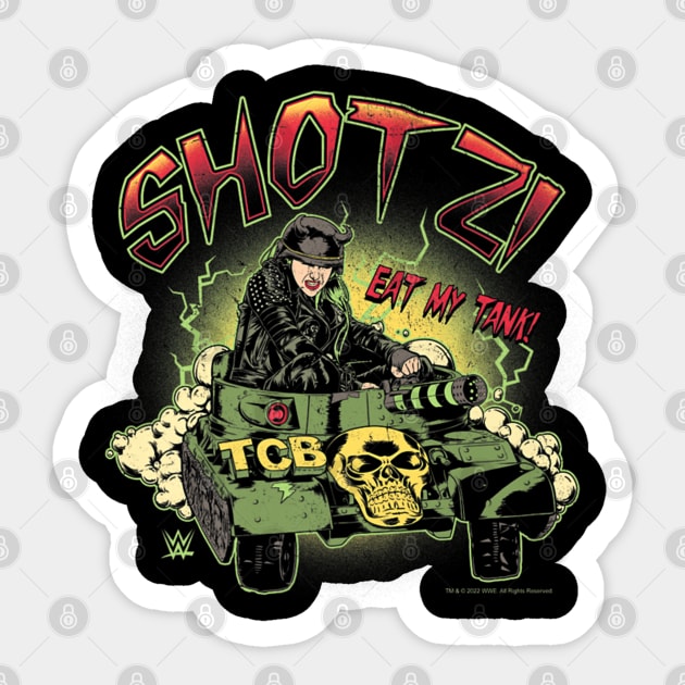 Shotzi Blackheart Eat My Tank Cartoon - Shotzi Blackheart - Sticker ...
