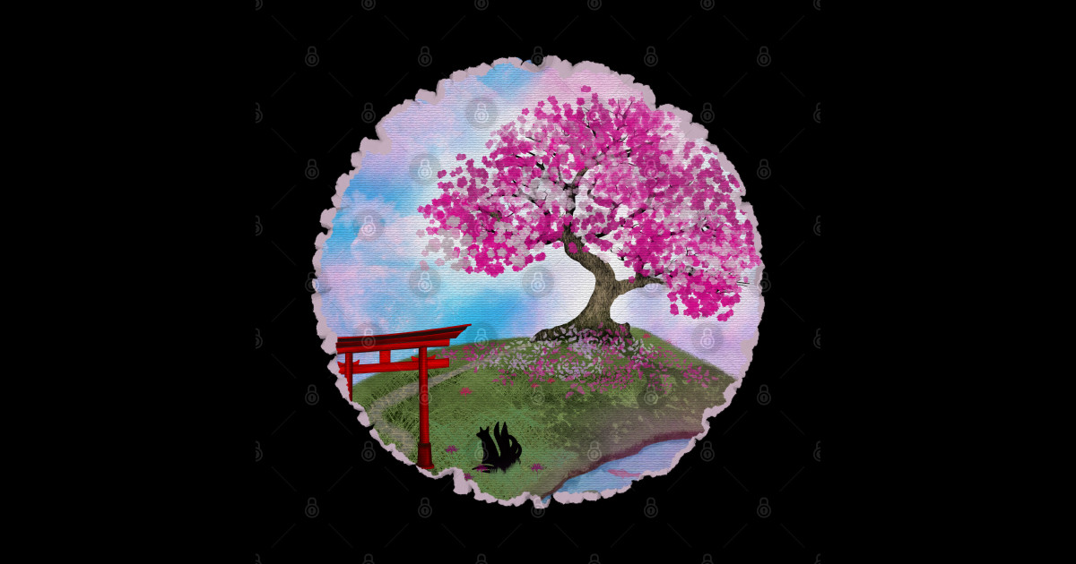 Sakura Tree - Sakura - Sticker | TeePublic