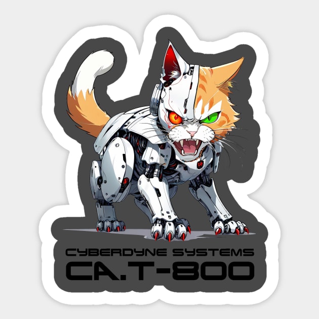 terminator cat - Terminator - Sticker | TeePublic