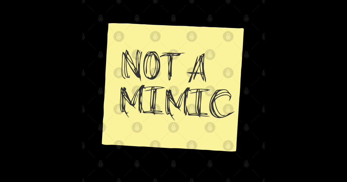 Not A Mimic Skewed Yellow Handwritten Post It Note - Not A Mimic ...