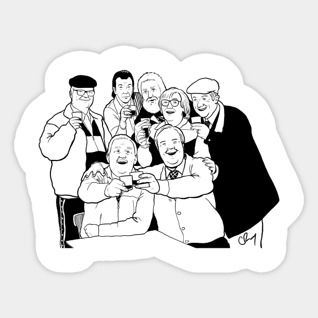 Still Game (Outline) - Still Game - Sticker | TeePublic