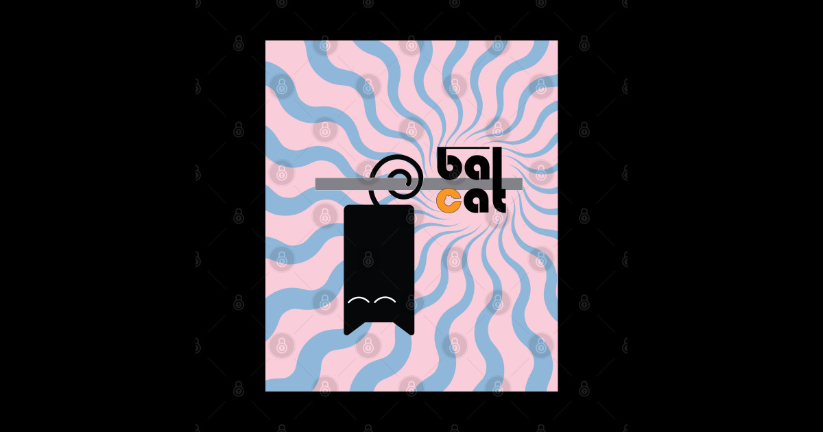 Neko Trio Black Cat, bat cat - Black Cat - Sticker | TeePublic