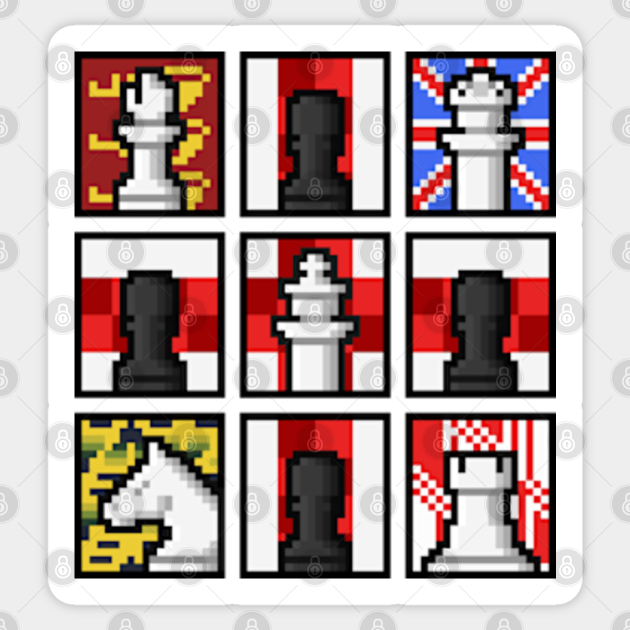 Pixel Chess The London System - Chess - Sticker | TeePublic