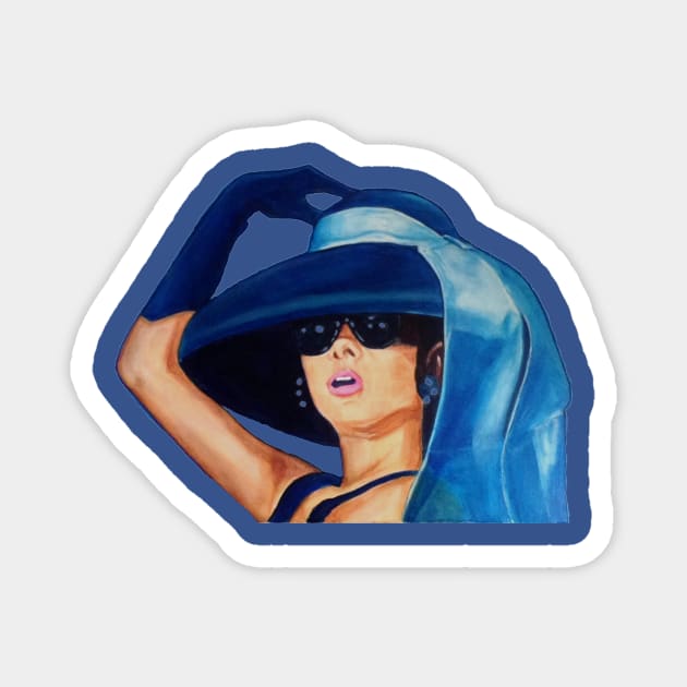 audrey, blue - Hollywood - Magnet | TeePublic
