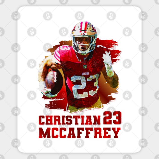 Christian McCaffrey || 23 - Christian Mccaffrey - Sticker | TeePublic