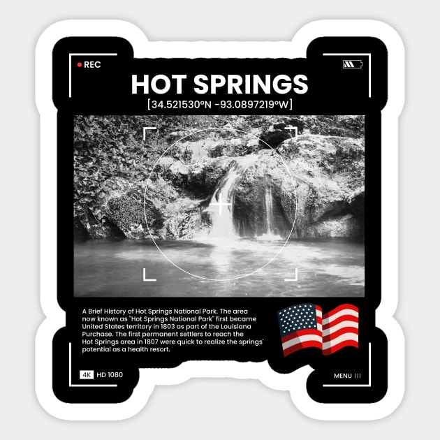 Hot springs National Park - Hot Springs National Park - Sticker | TeePublic
