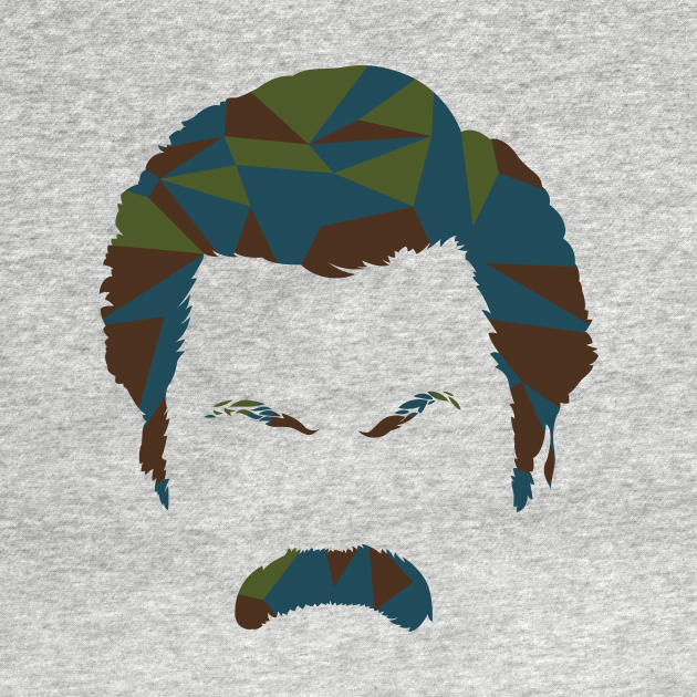 Ron Swanson Mustache Graphic - Parks And Rec - T-Shirt | TeePublic