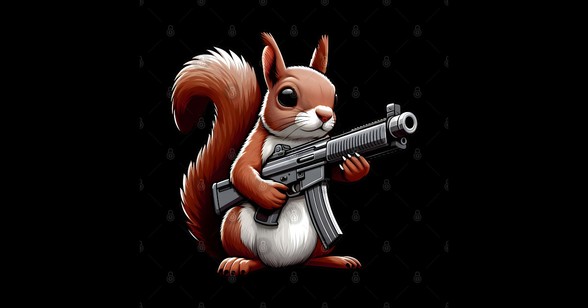 Tactical Squirrel - Squirrel - Sticker | TeePublic