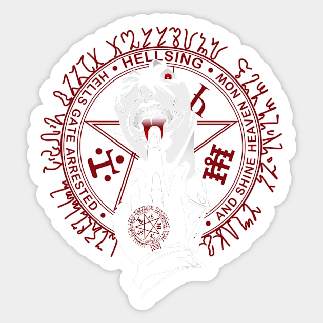 Alucard-mascot - Hellsing - Sticker | TeePublic