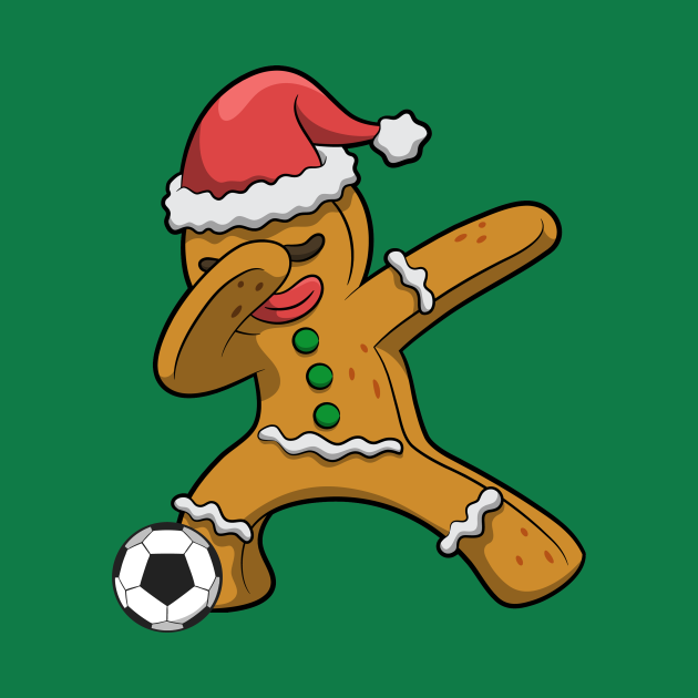 Soccer Dabbing Gingerbread Man Christmas - Gingerbread Man - T-Shirt ...