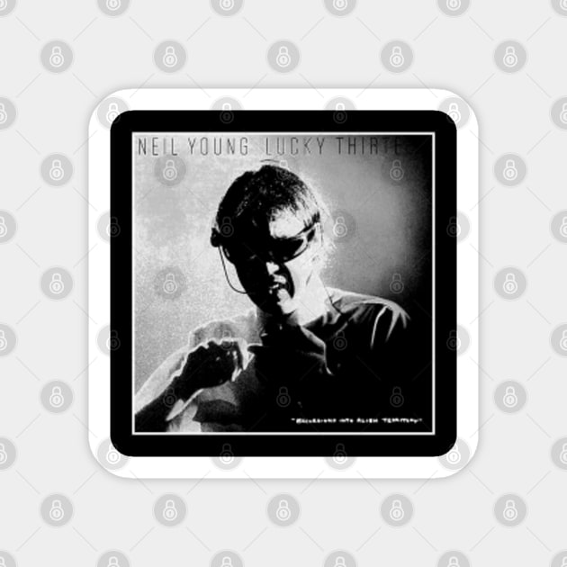 neil young lucky - Neil Young - Sticker | TeePublic