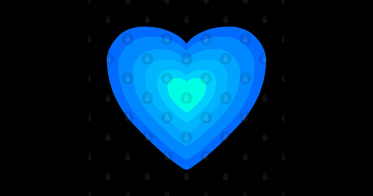 Blue Heart - Blue Heart - Sticker | TeePublic