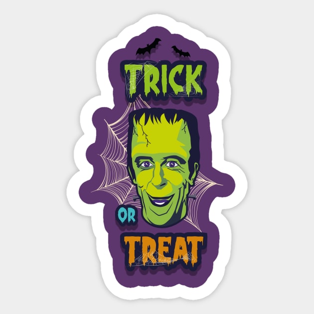 Frankenstein say Trick or Treat - Frankenstein - Sticker | TeePublic