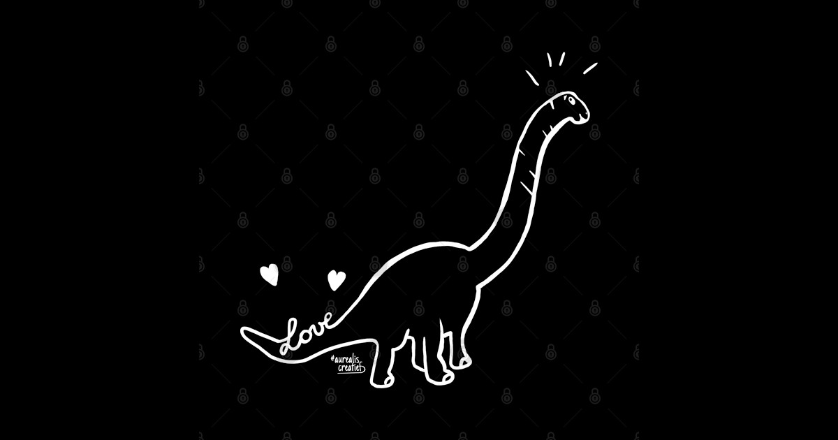 Brontosaurus love - Brontosaurus Love - Sticker | TeePublic