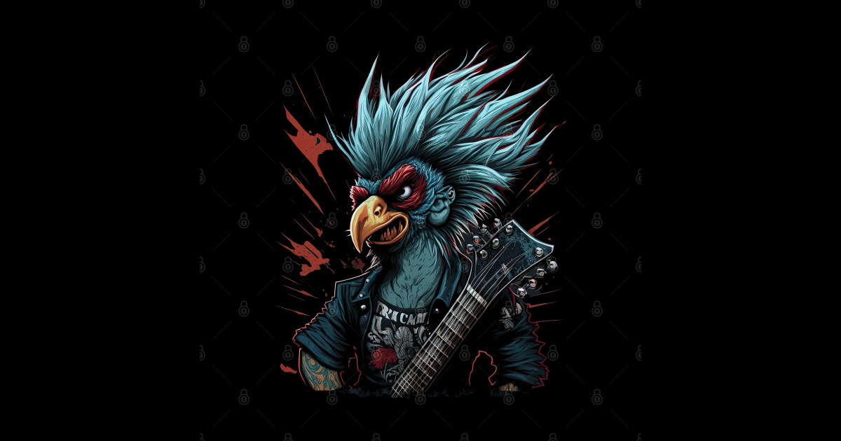 Chicken Rocker - Chicken - Sticker | TeePublic
