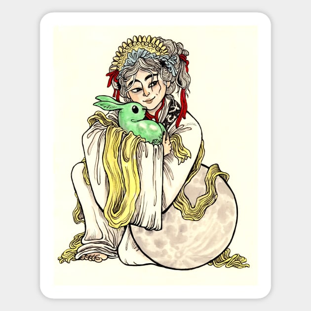Chinese Moon Goddess Chang'e - Chinese Moon Goddess - Sticker | TeePublic
