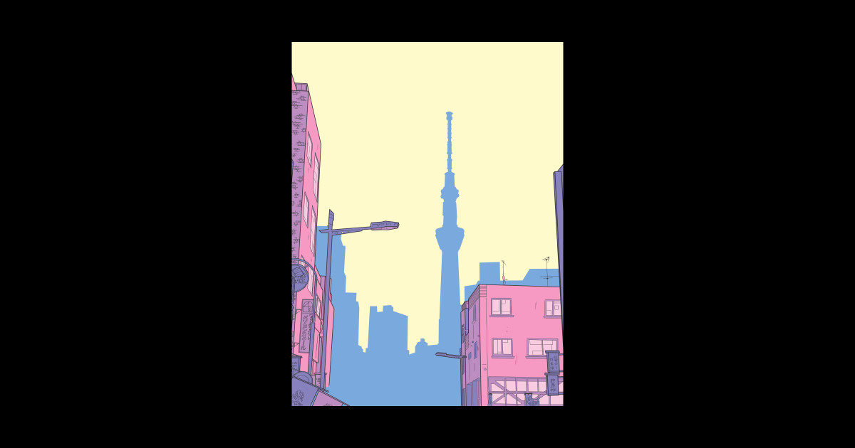 tokyo skyline - Tokyo - Sticker | TeePublic