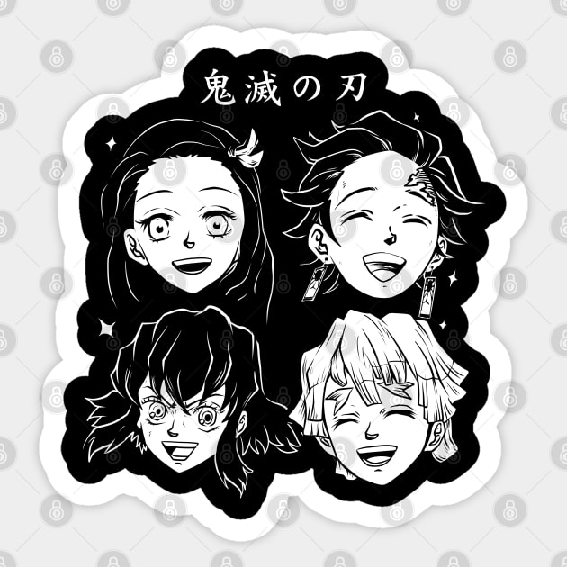 Aesthetic Trio Demon Hunter - Anime And Manga - Sticker | TeePublic