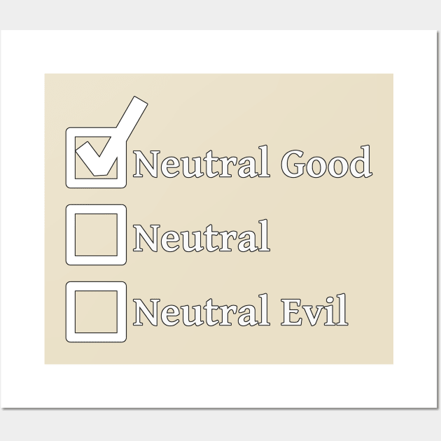 Neutral Good DND 5e Pathfinder RPG Alignment Role Playing Tabletop RNG ...