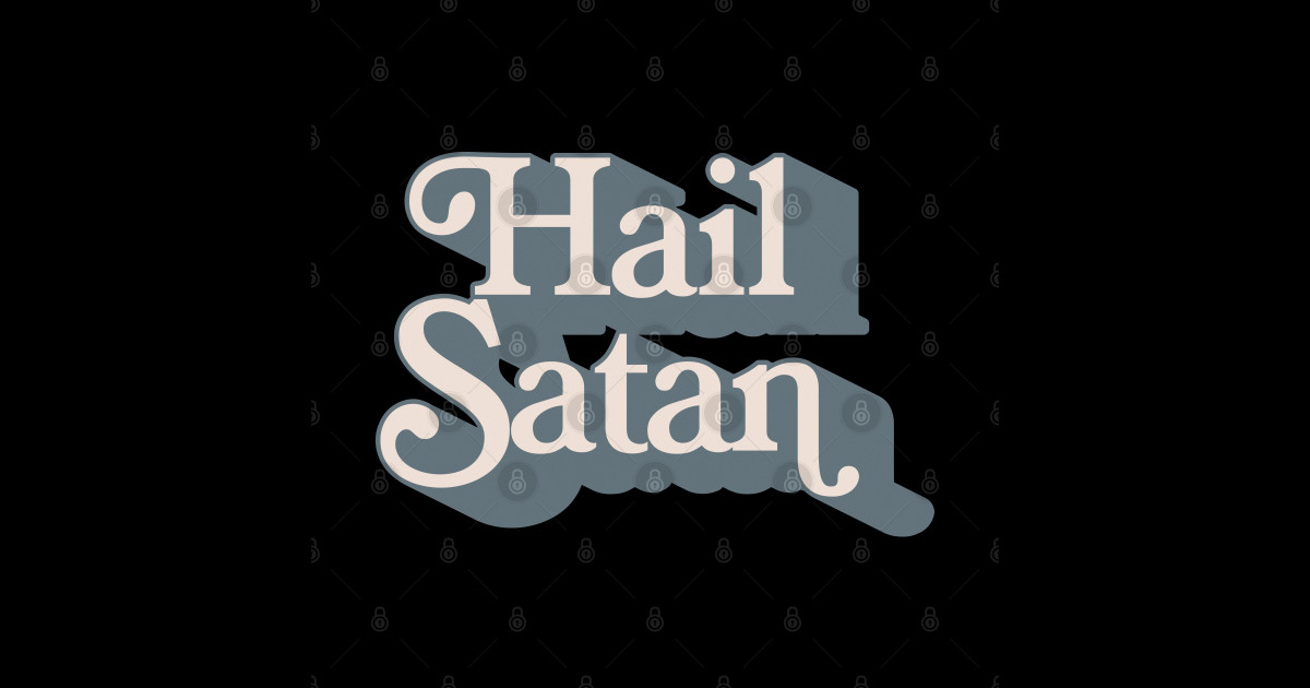Hail Satan - Typography Design - Hail Satan - Sticker | TeePublic