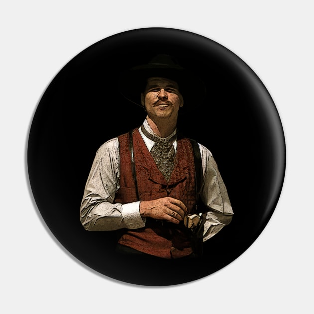 vintage val kilmer doc holliday face - 80s - Pin | TeePublic
