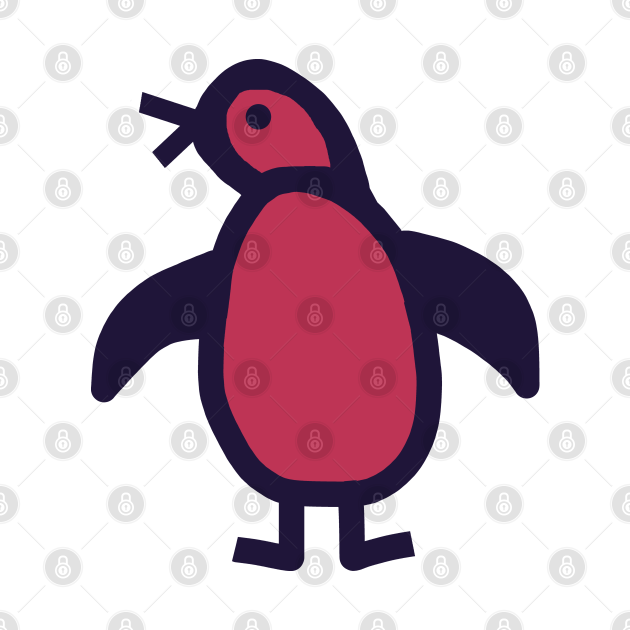 Cute Penguin Viva Magenta Color of the Year 2023 - Penguin - T-Shirt ...