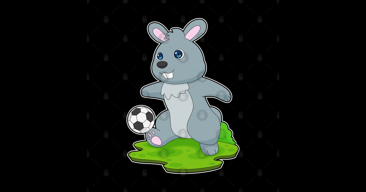 Rabbit Soccer player Soccer - Rabbit - Sticker | TeePublic