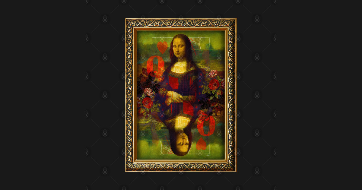 Mona Lisa Queen of Hearts | Surreal Playing Card Pop Art | Vintage ...