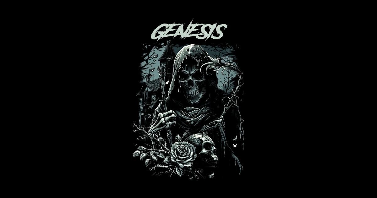 Genesis Grim Reaper Skull Rose Gothic Style Halloween Occult Macabre ...