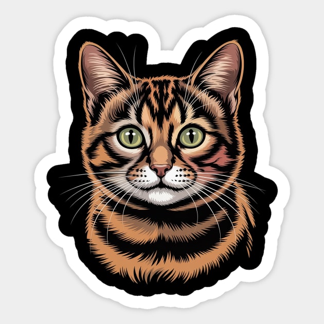 Cute smiling cat - Cute Smiling Cat - Sticker | TeePublic