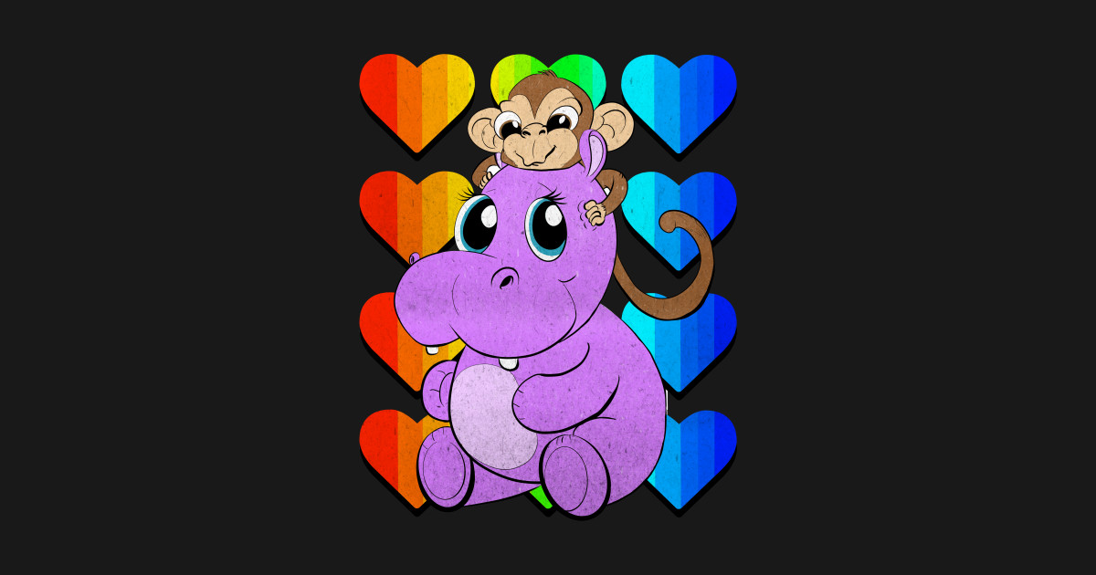 monkey hippo - Monkey - T-Shirt | TeePublic